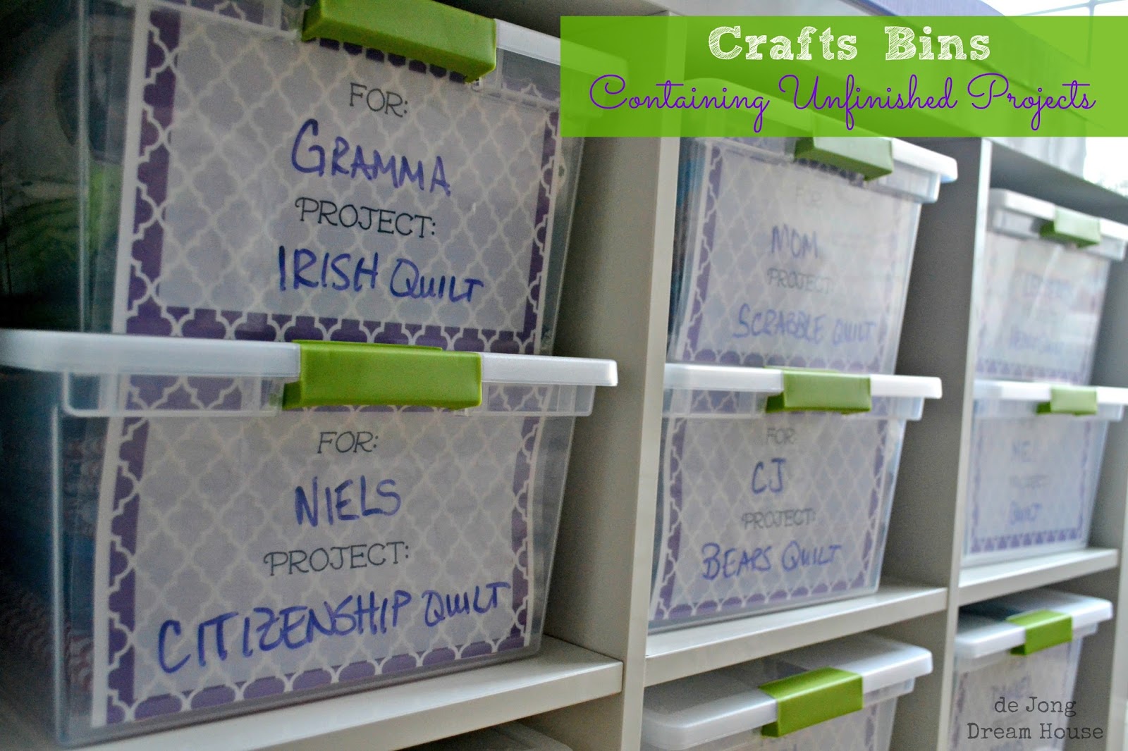 de Jong Dream House: Printable | Project Box Labels