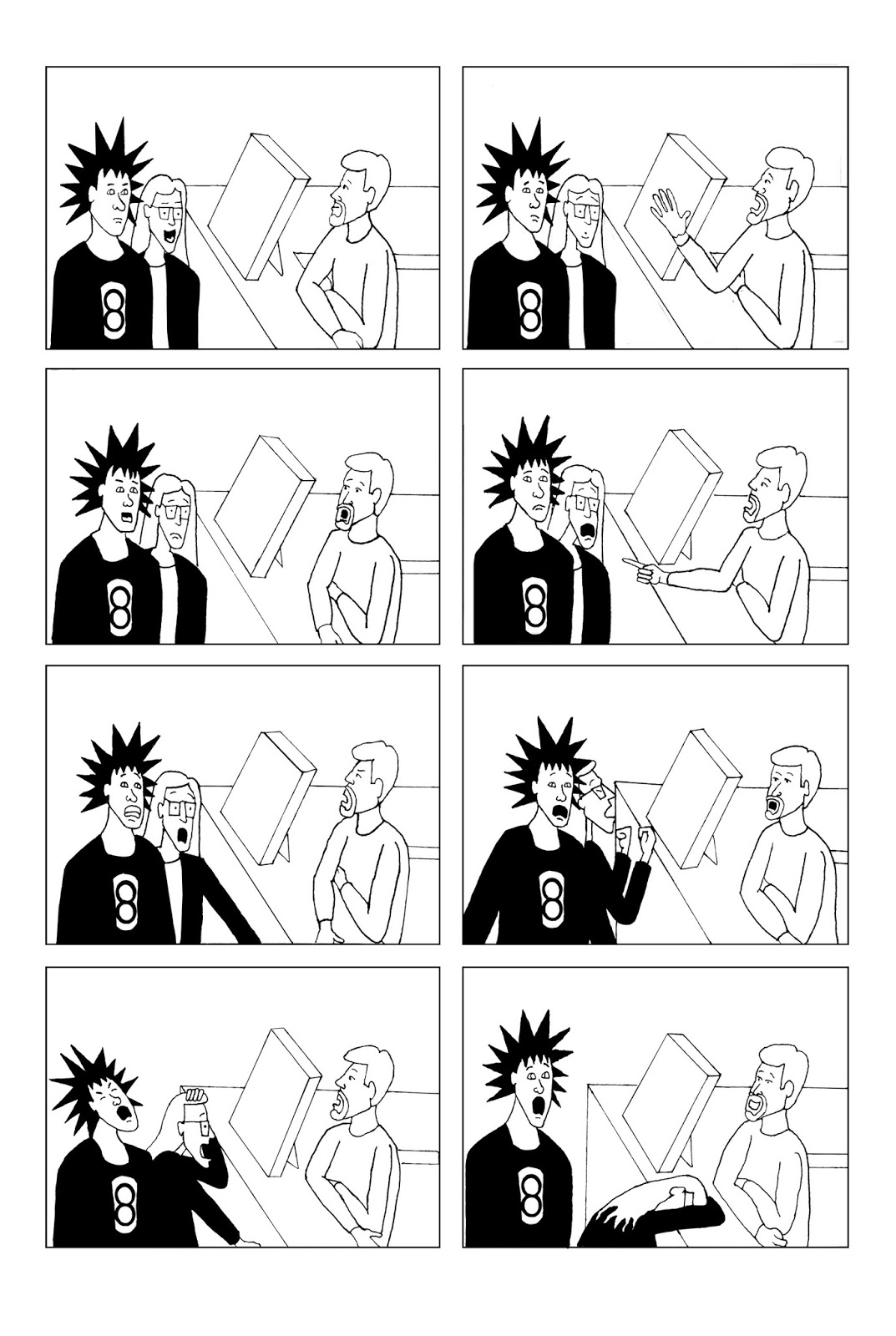 College Follies Comic Creator Blog: Page Eight Touched Up Inks...