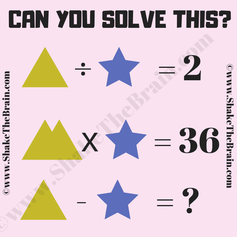 Maths Brain Teaser: Algebra Picture Puzzle for Students