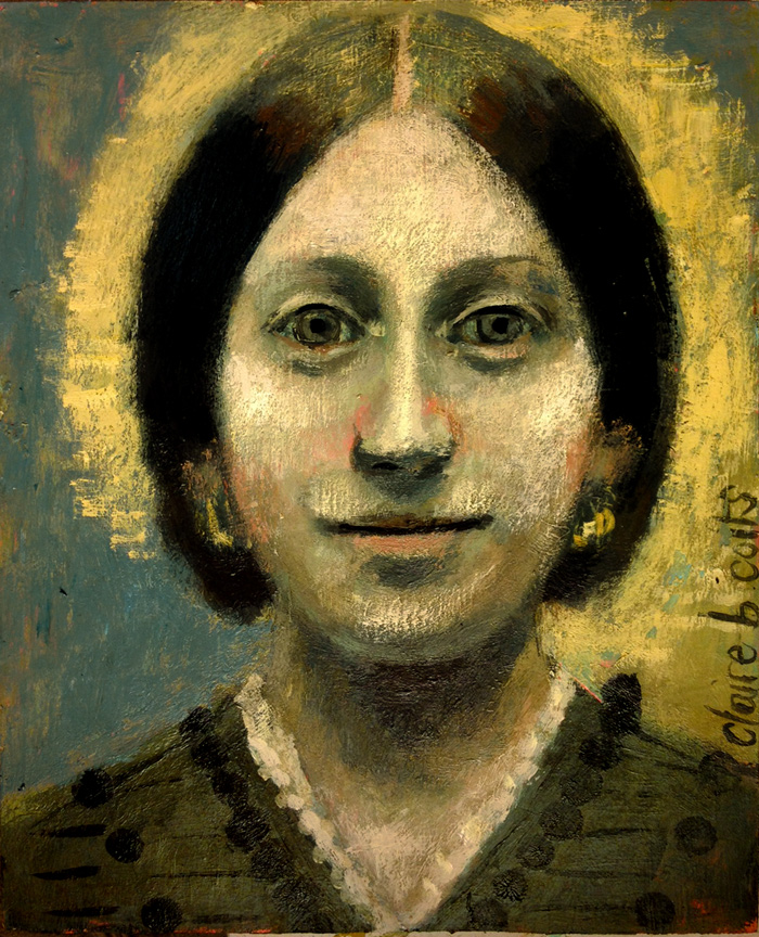 claire b cotts art: untitled - (woman with a wistful smile)