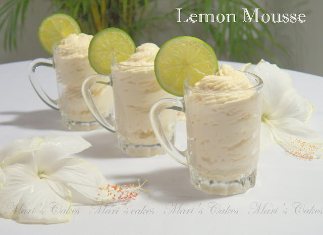 Lemon Mousse, Mousse de Limón | Mari's Cakes (English)