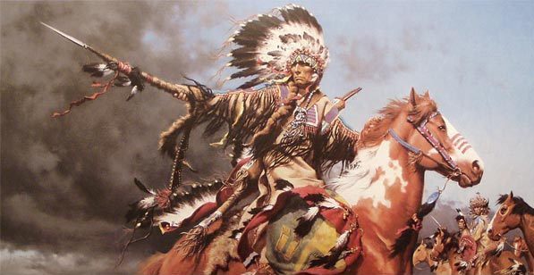 Indianie - mój sposób na życie: Indianie obrazy - wojownicy indiańscy