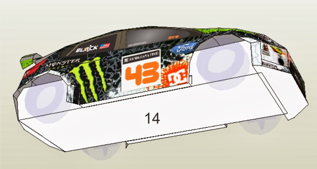 Wongday Papercraft: Gymkhana Ken Block Five