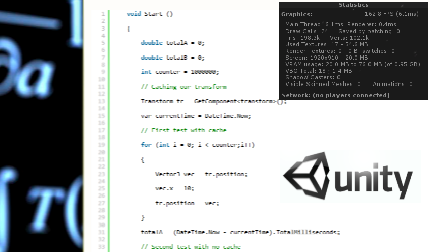 2 Simple rules to improve performance in Unity 3d when writing Scripts