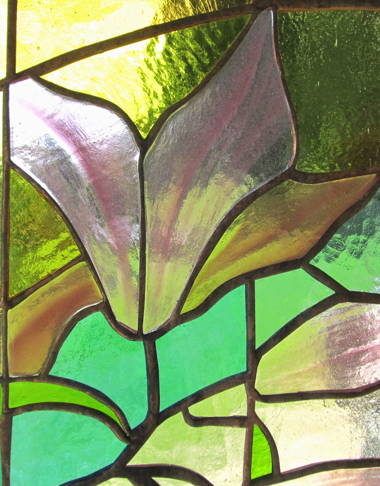 Vitráže Karko - návrhy - výroba - restaurování: Vitráž s květinovým ...