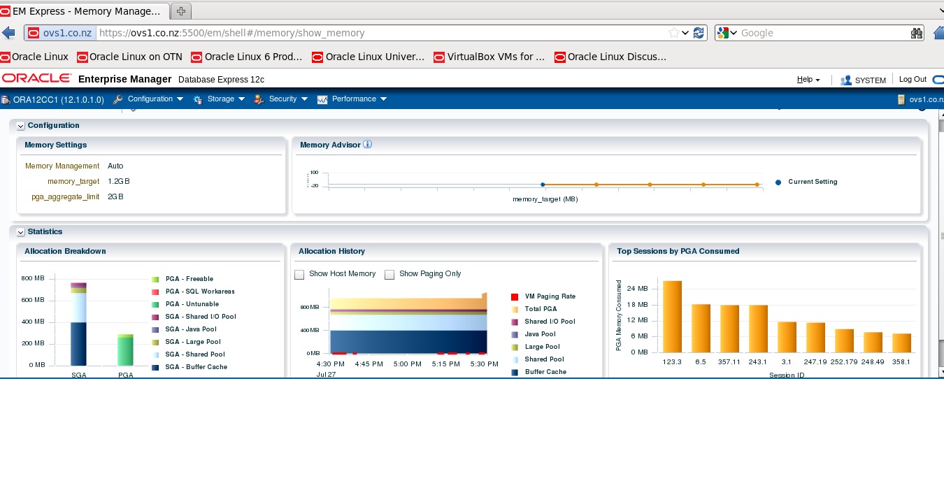 Oracle DBA: EM - Express 12c