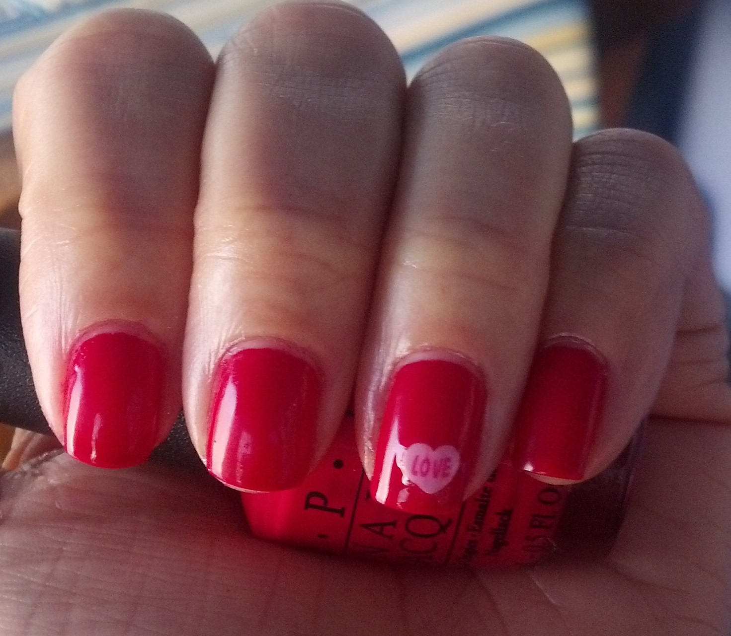 PraiseTheGlaze: Valentine's Day Mani- OPI Color So Hot It Berns/ Sally ...