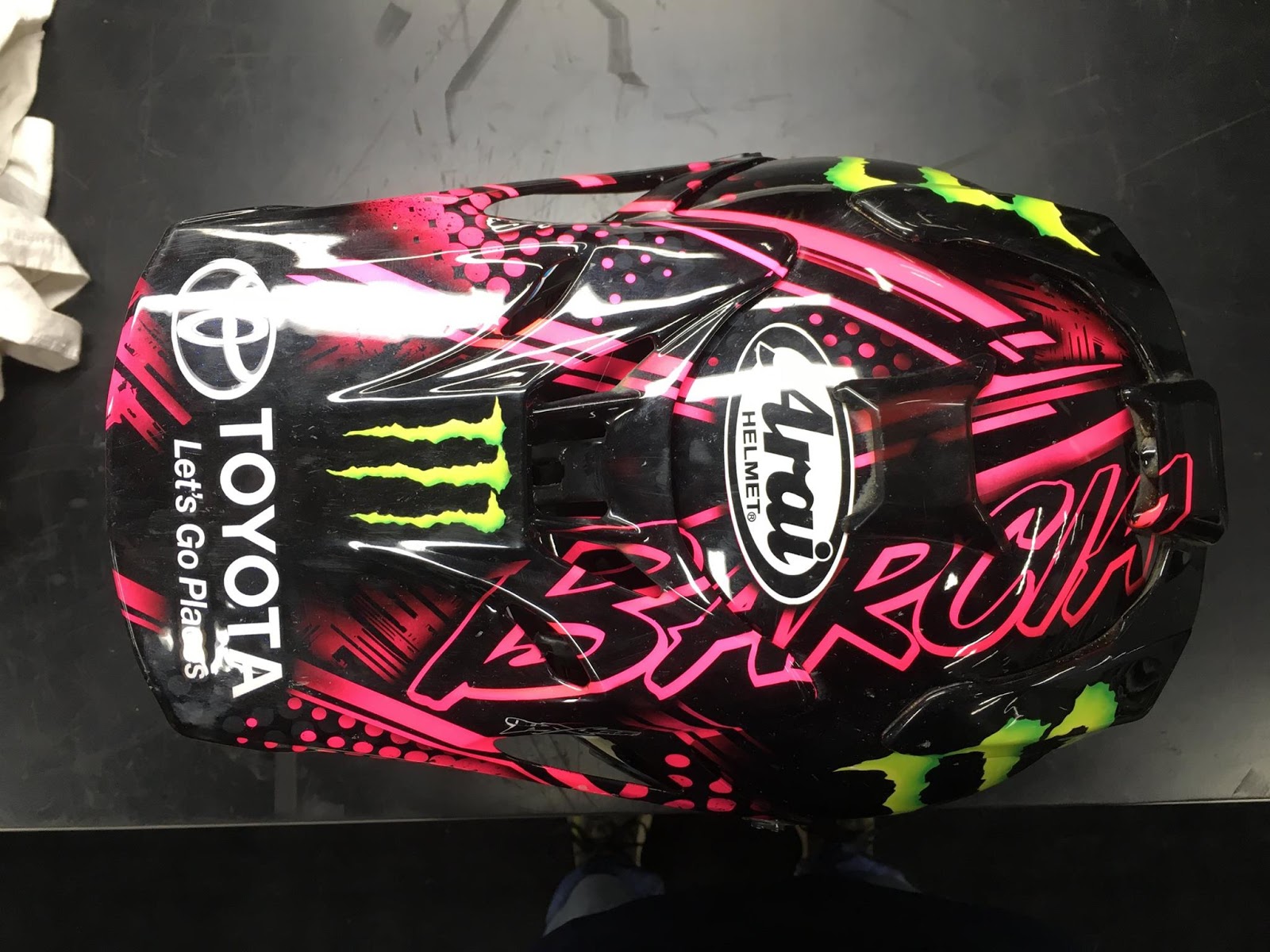 Racing Helmets Garage: Arai VX-PRO4 (MX-V) J.Barcia 2017 by Off Axis Paint