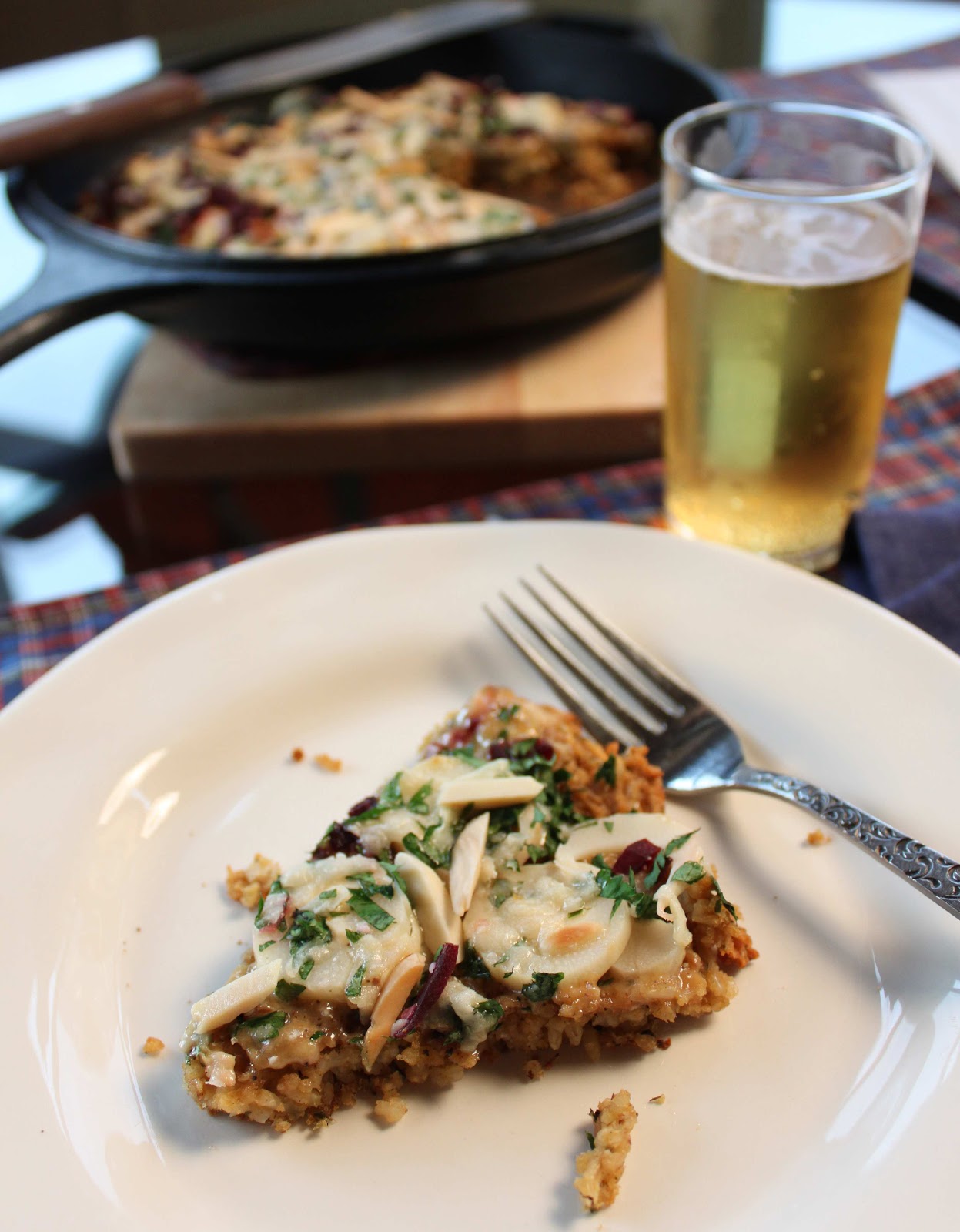 Fat and Happy Blog: Brown Rice Pizza with Creamy Hearts of Palm Topping