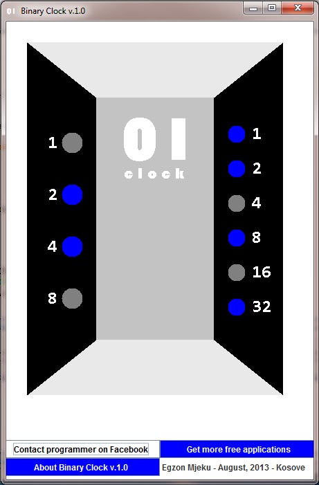 Free applications : Binary Clock