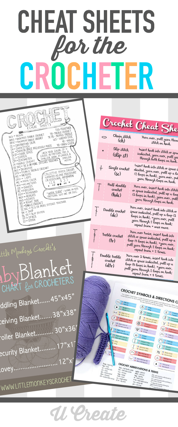 Cheat Sheets for the Crocheting Crafter | U Create | Bloglovin’