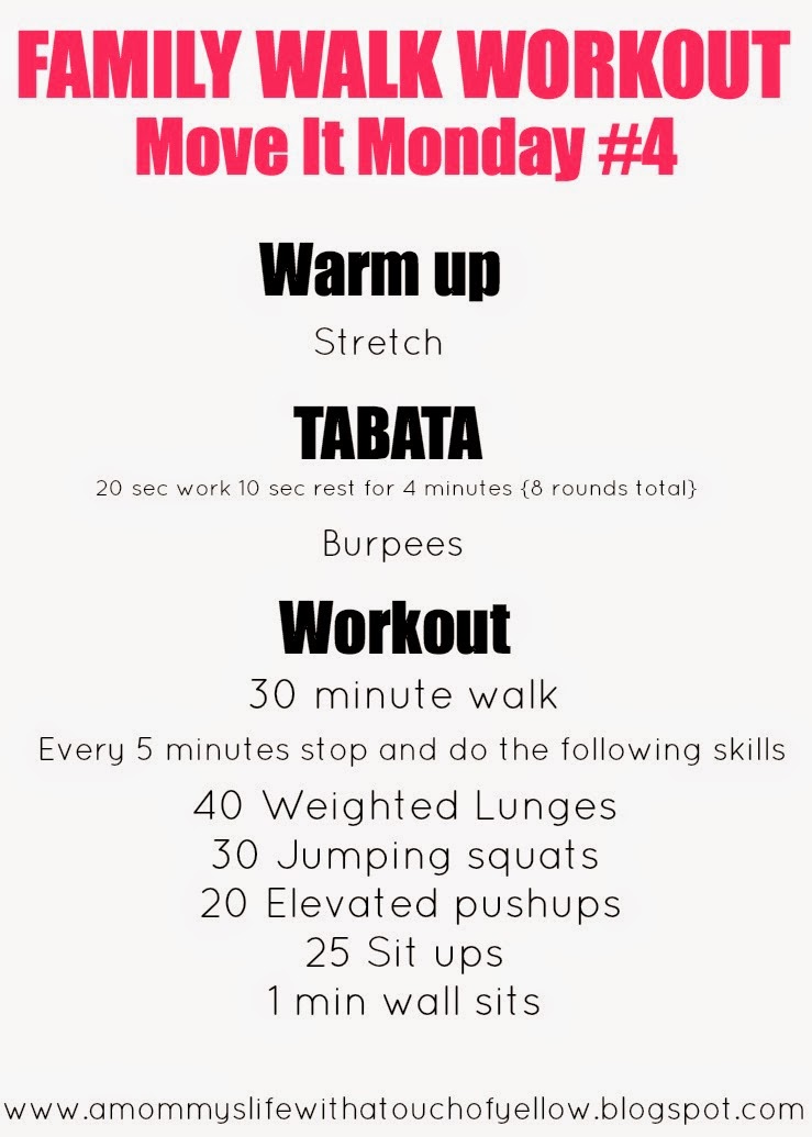 A mommy's life...with a touch of YELLOW: MOVE IT MONDAY #4 {Family Walk ...