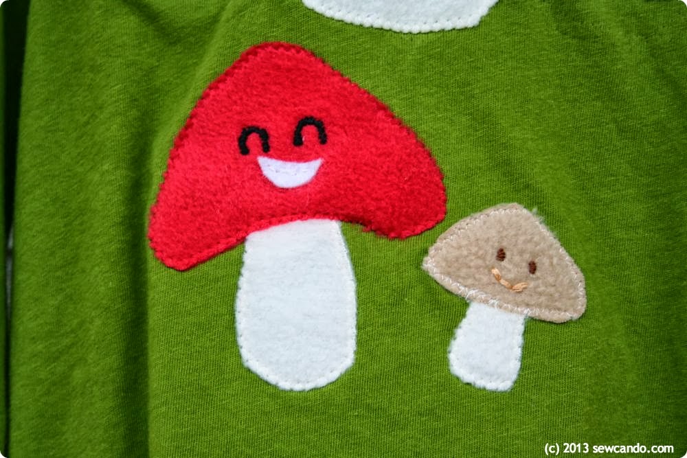Sew Can Do: Happy Mushroom Applique Shirt Tutorial