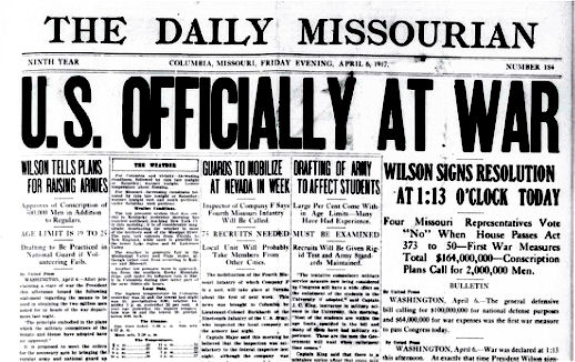 Roads to the Great War: America's Road to War, 6 April 1917: The United ...