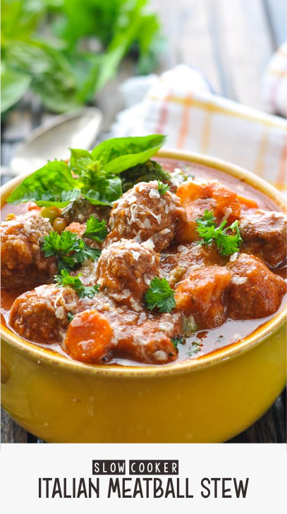 Slow Cooker Italian Meatball Stew Recipe Spesial Food