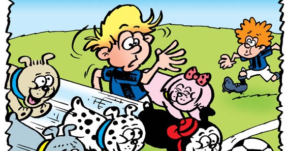 Lew Stringer Comics: Bash Street Dogs on the pitch!