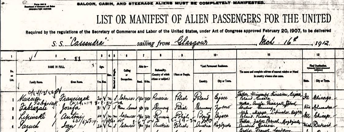 Genealogy Art/Display Projects: Ellis Island Immigrant