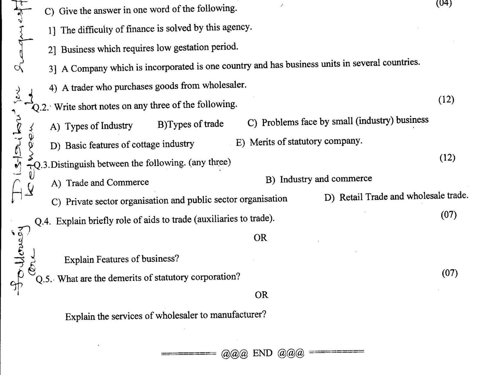 Question Papers Collection: OC
