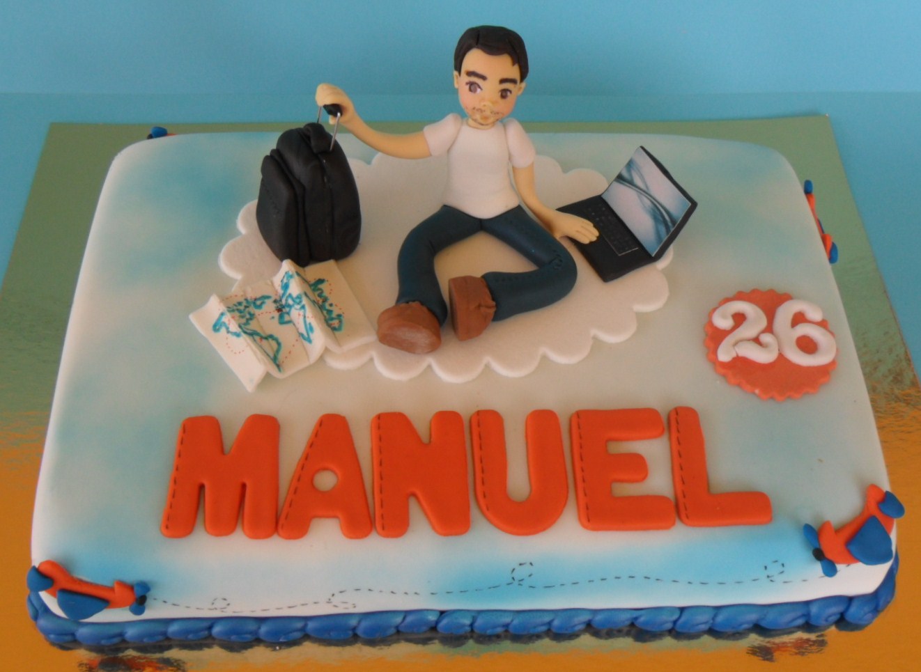 Tartas Artisticas Tarta Fondant Para Manuel