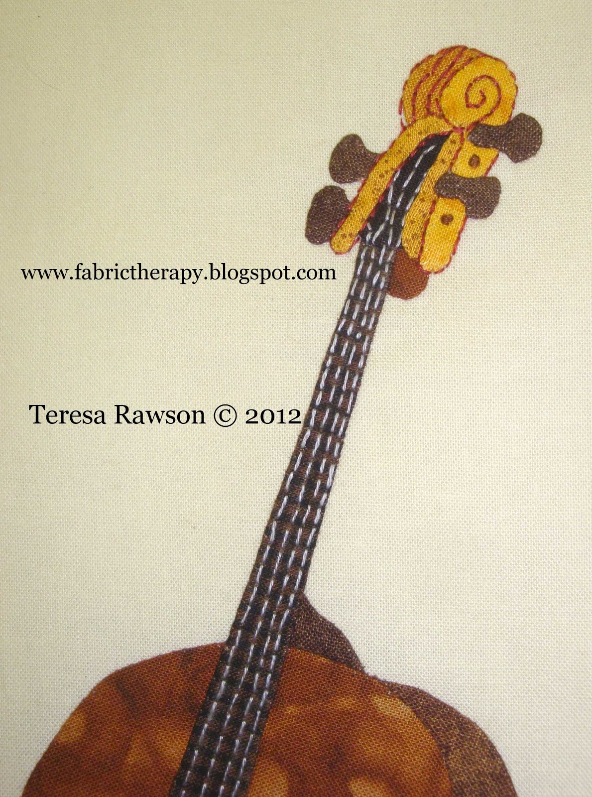 FABRIC THERAPY: "Baltimore Rhapsody" Block #13 - the cello