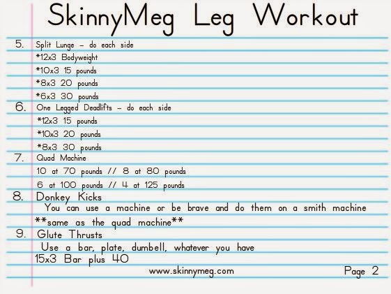 Killer Leg Workout | Skinny Meg | Bloglovin’