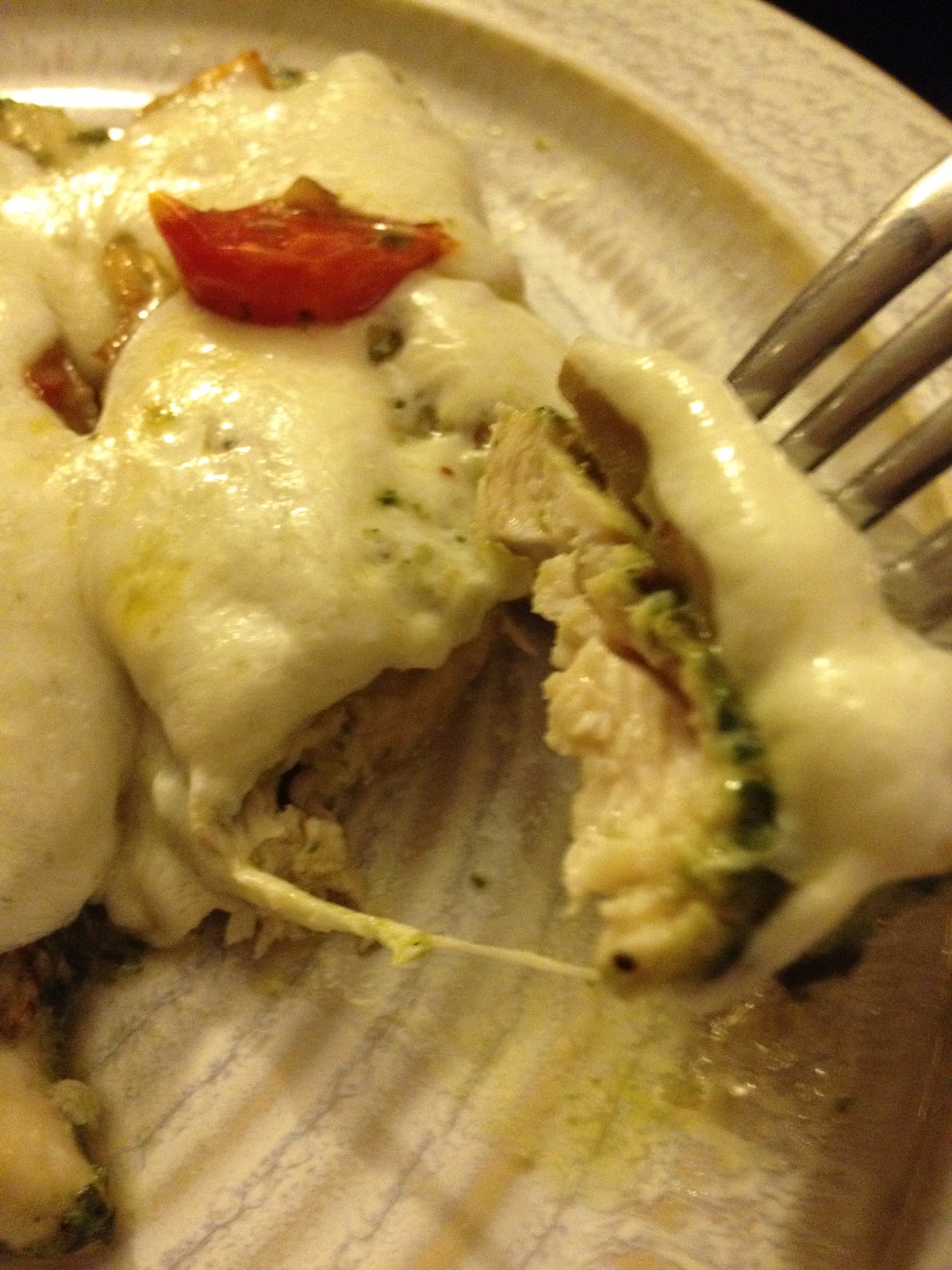 Little Italian Lady: Chicken with Pesto, Eggplant, and Mozzarella