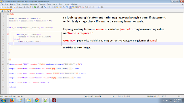 BSIT LESSON: Lesson 1 Validation (PHP Tutorial tagalog)