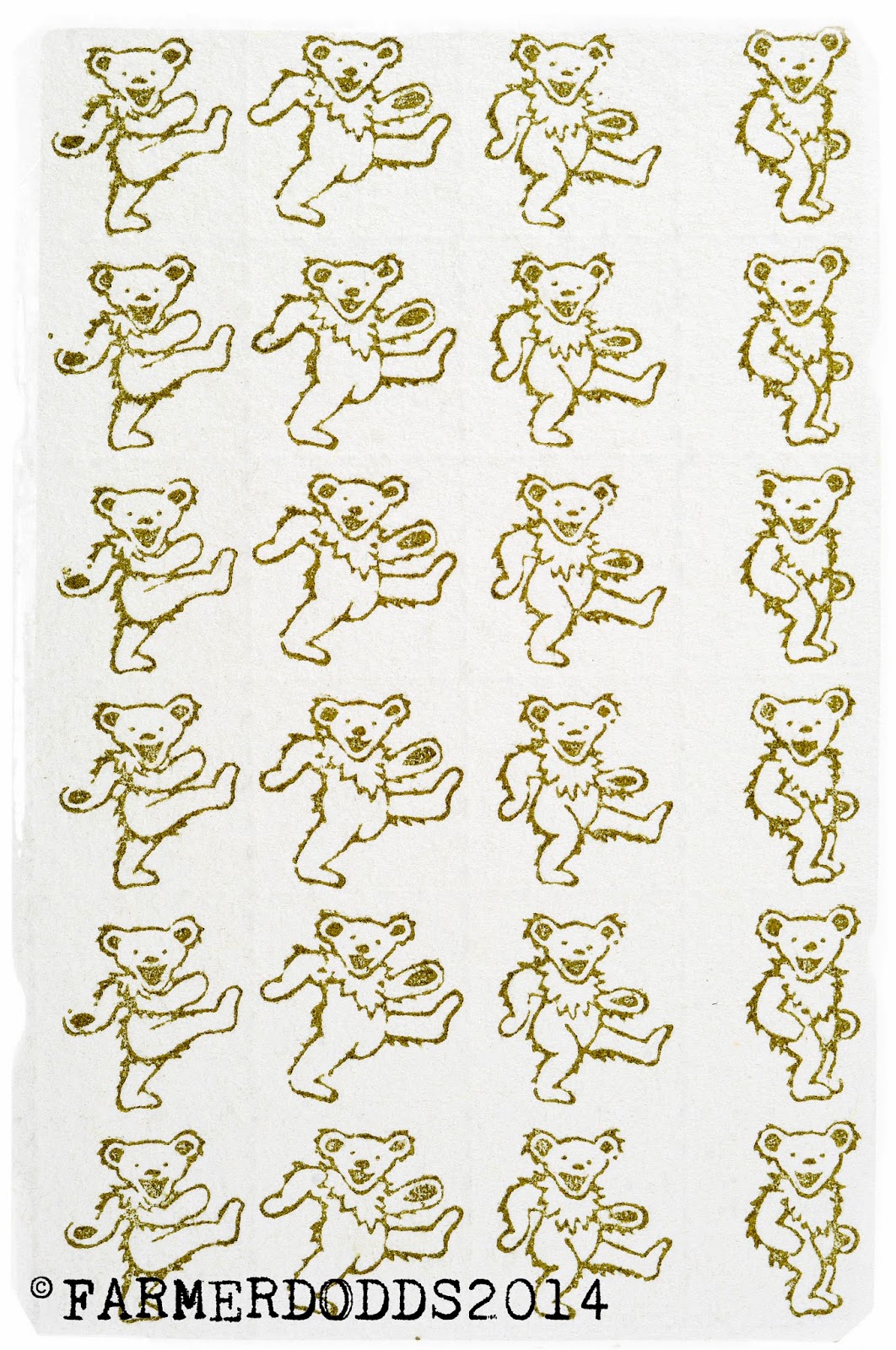Vintage Blotter Acid: The Grateful Dead Dancing Bears 1982