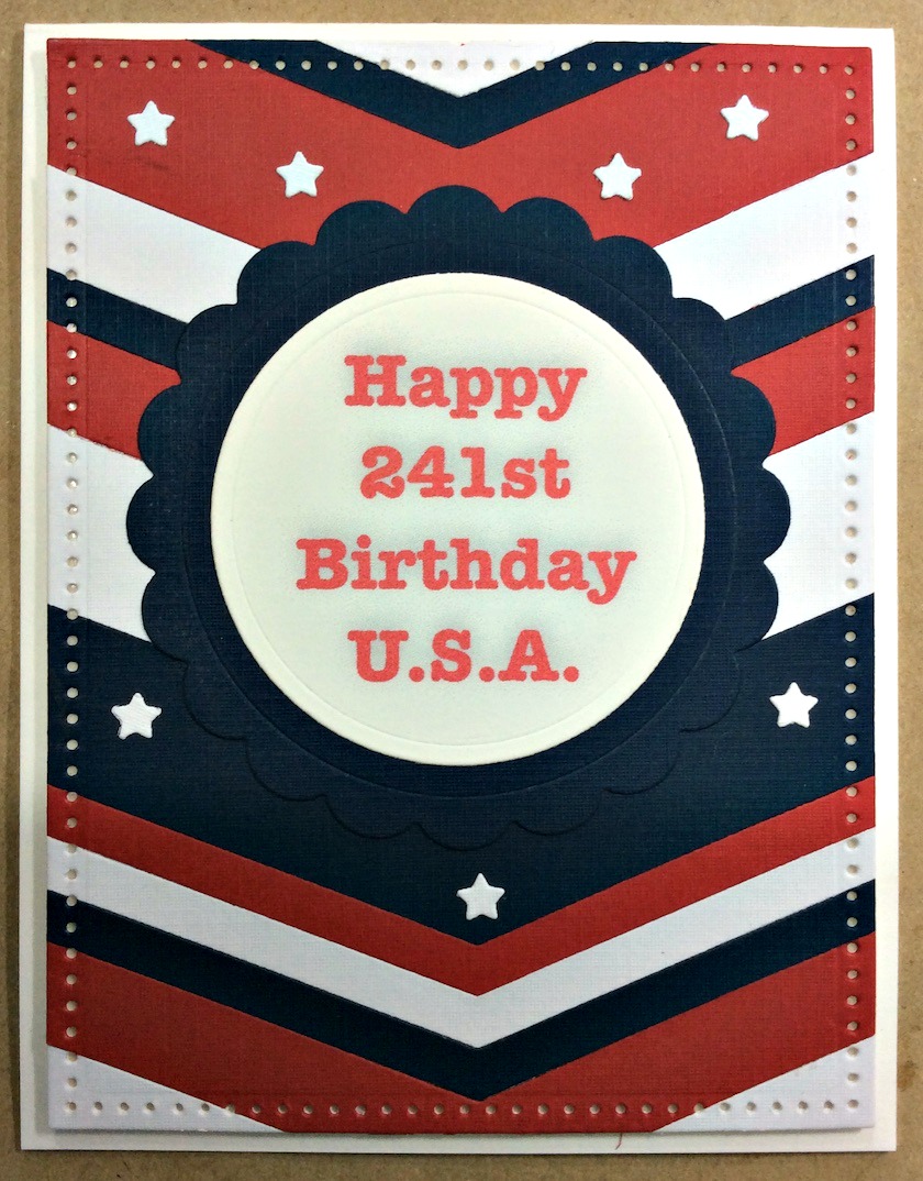World Of Michael Trent: Happy July 4th Card with Reverse Confetti and ...
