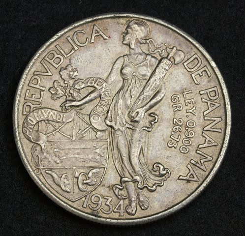 Panama Balboa Silver coin, 1934.|World Banknotes & Coins Pictures | Old ...