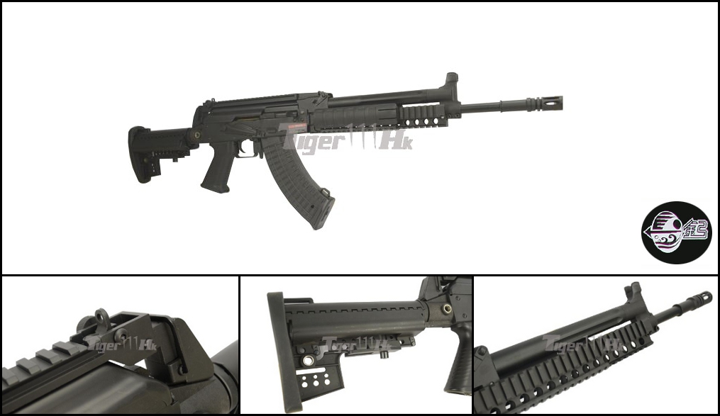 Airsoft Tiger111hk: Jing Gong AK KTR Assault Rifle EBB (Black)