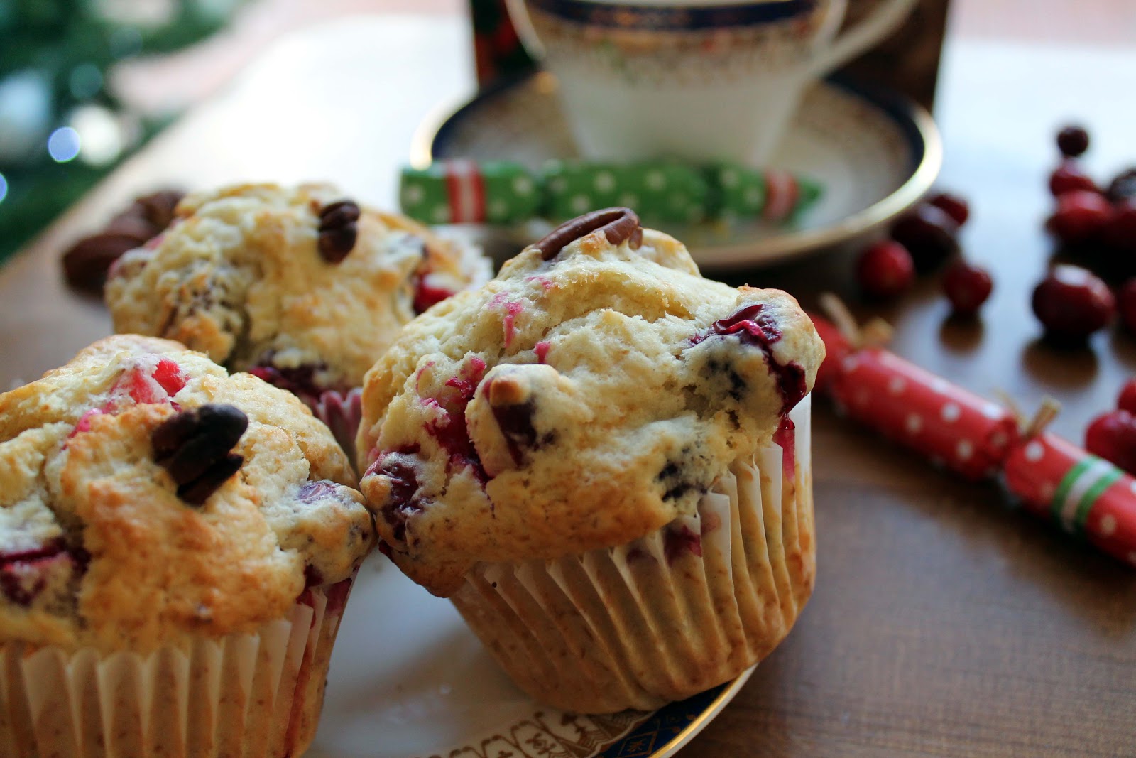 Serena's Medium Rare: Festive Cranberry, Pecan & Orange Muffins