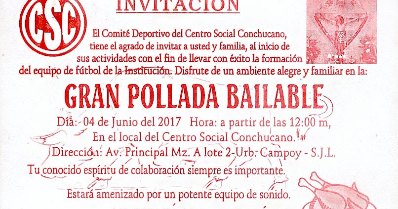 IDEAS SIGLO XXI: DOMINGO 4 DE JUNIO: POLLADA BAILABLE EN EL CSC