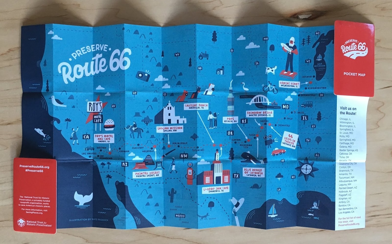 I Draw Maps: Illustrated Map of Route 66 for the National Trust for ...