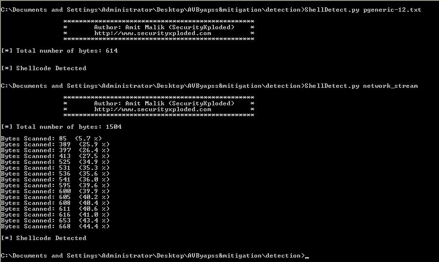 ShellDetect: herramienta de detección de shellcodes