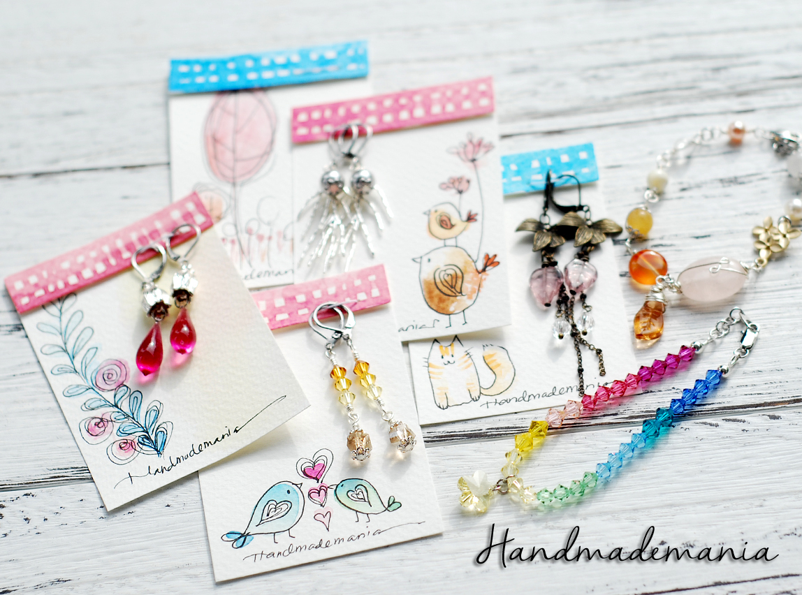 Handmademania: Hand Painted Jewelries Cards