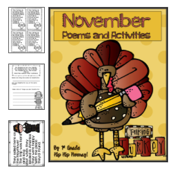 1st Grade Hip Hip Hooray!: November Poetry Packet