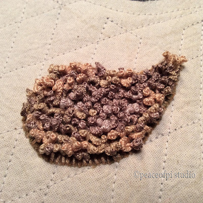 peaceofpi studio: Bird Soft Sculpture with Drizzle Stitch Hand Embroidery