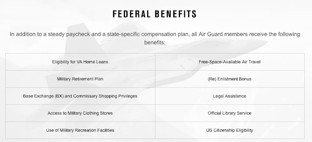 Air Guard, Air Force, and Army National Guard Pay Scales ~ A Geek From ...