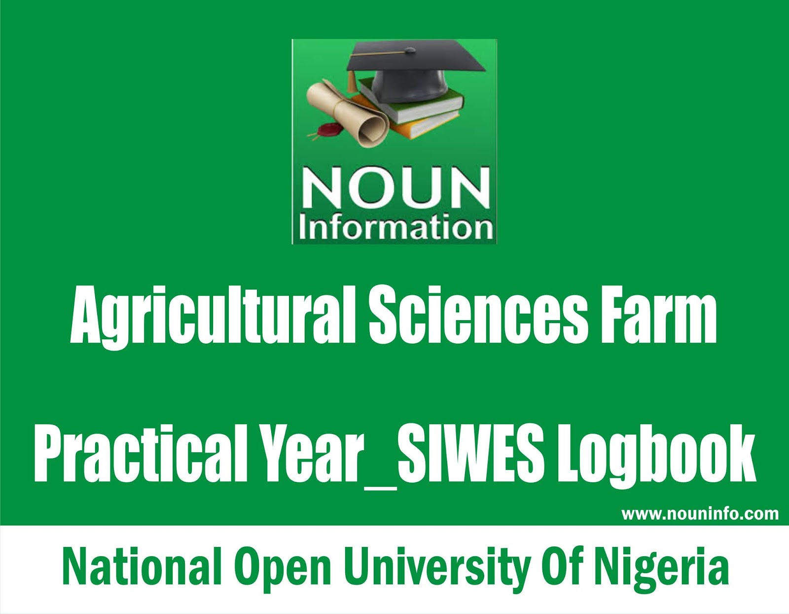 NOUN: Agricultural Sciences Farm Practical Year_SIWES Logbook - NOUN ...