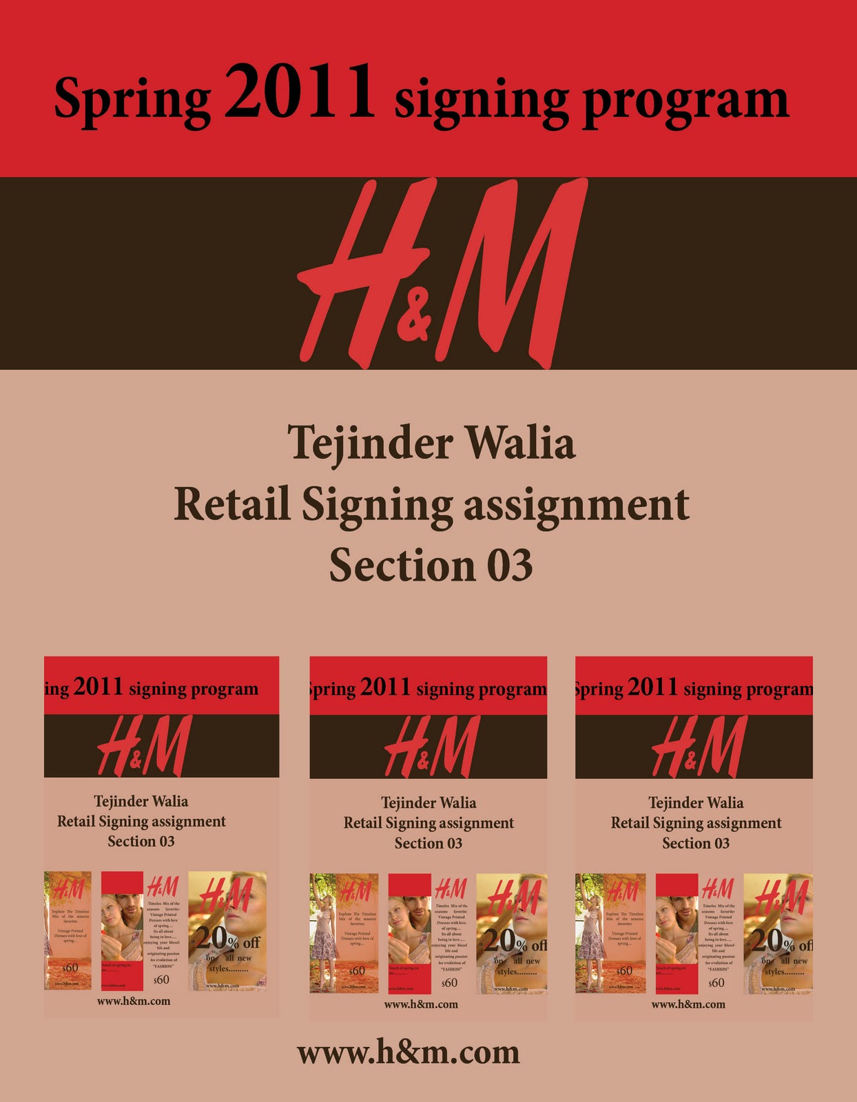 TjMews: retail signing assignment cover page