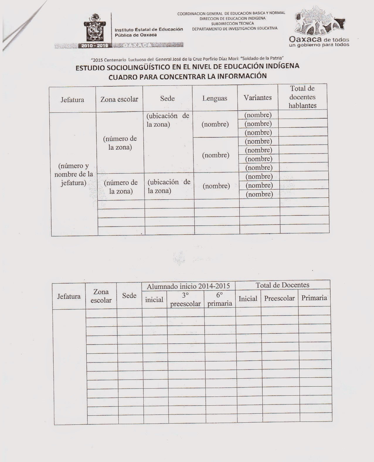 CMPIO - PLAN PILOTO: enero 2015