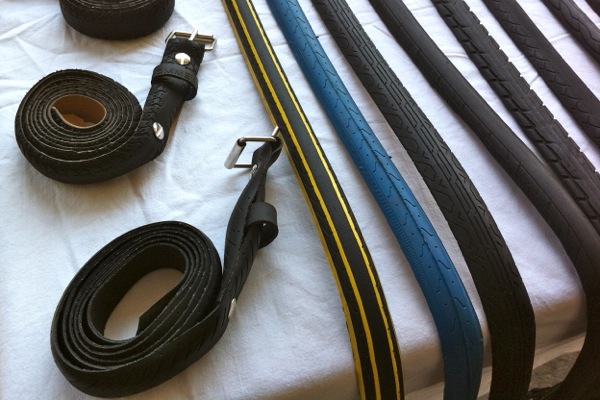 VEGANOO Vegan Reviews: Belting idea: Recycled Bike Tyre Belts