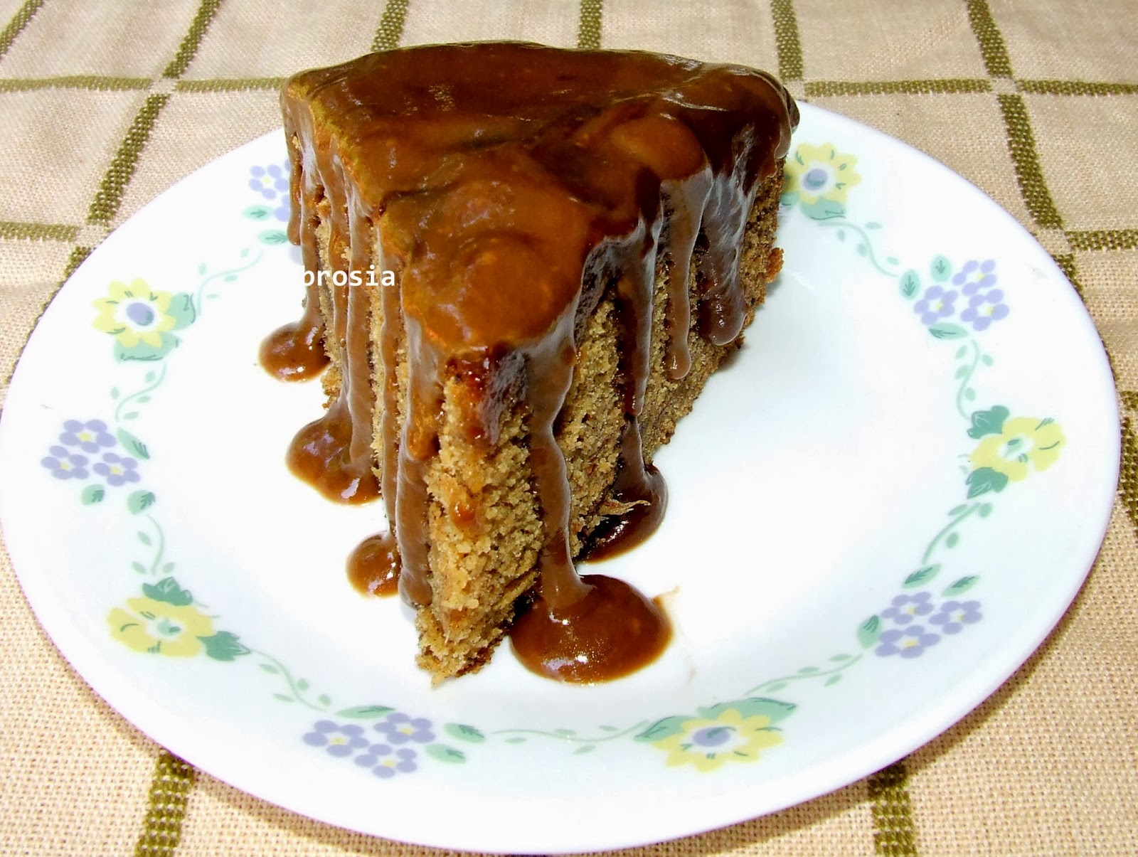 Whole Wheat Dates Cake with Caramel Sauce | Ambrosia