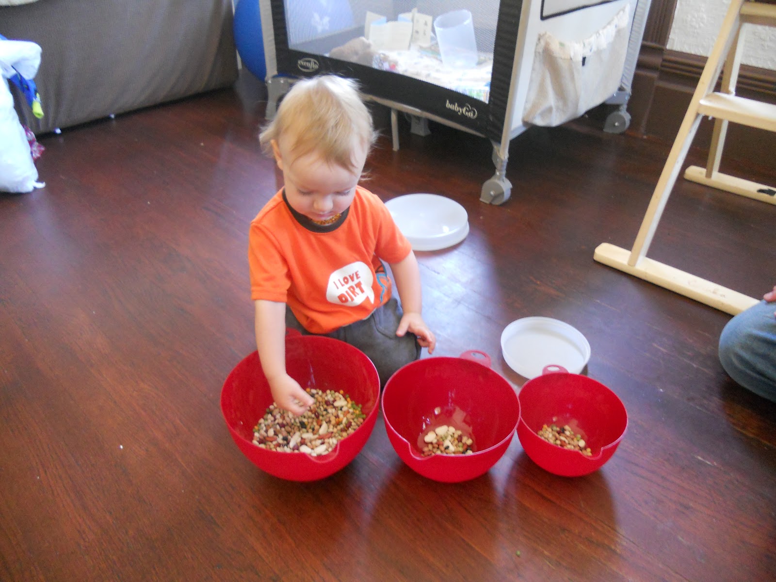 Free Range Learning: Sensory play with beans