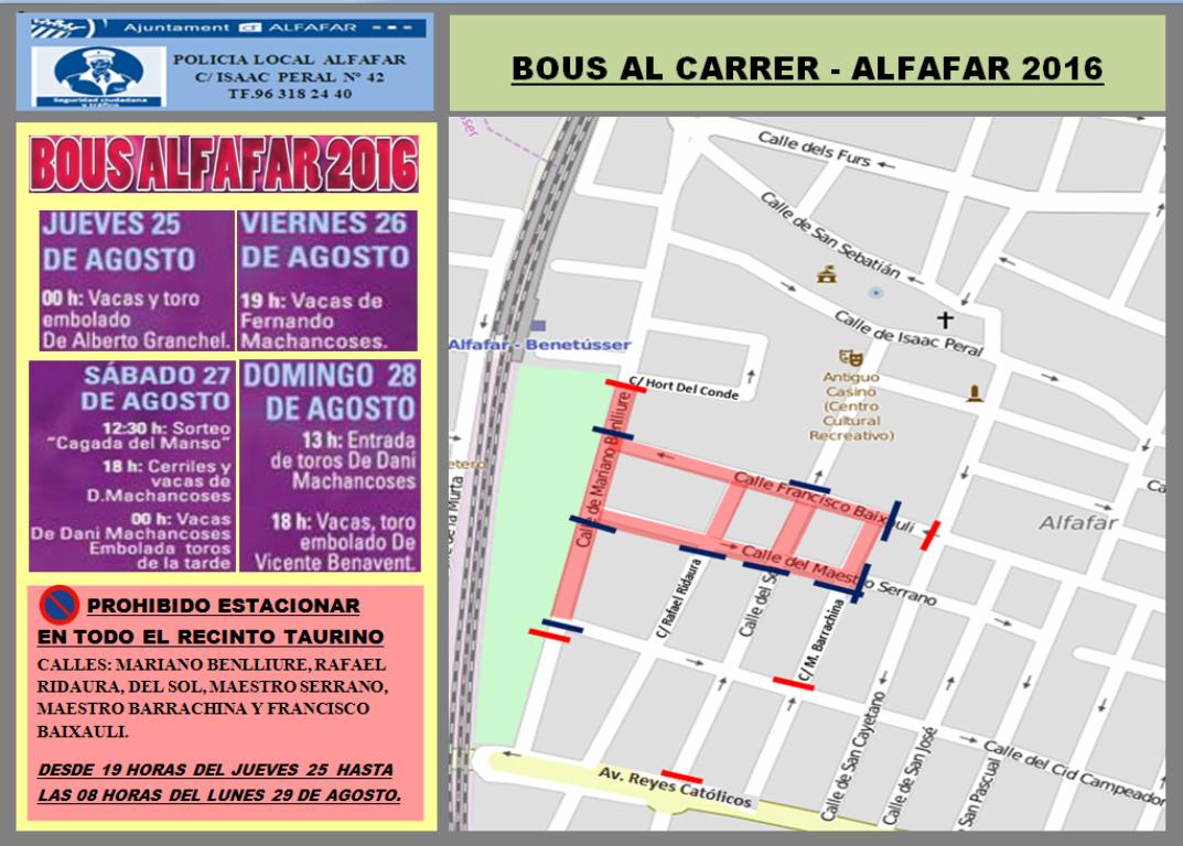 ALFAFAR - ACTOS EN VÍA PÙBLICA: 20160825-29 BOUS AL CARRER ALFAFAR 2016
