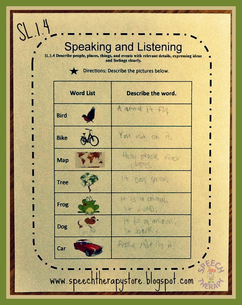 Speech Therapy: 1st Graders + Common Core = Good Times!