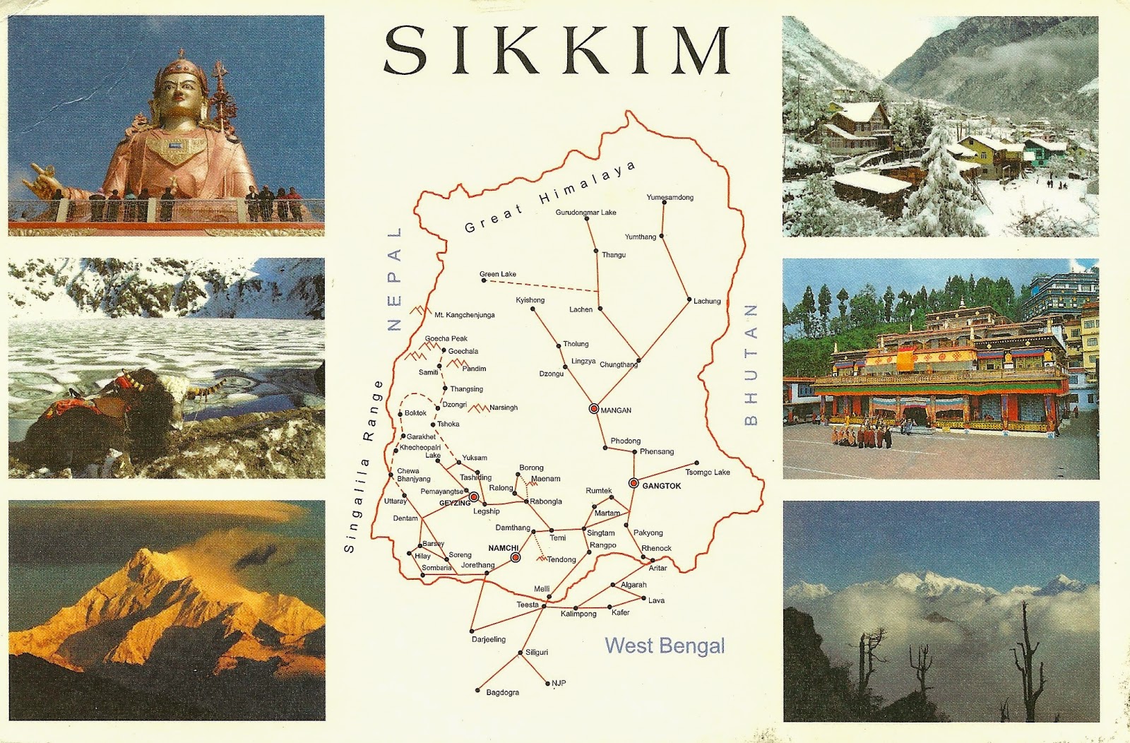 Postcards A world Travelogue: India and Sikkim