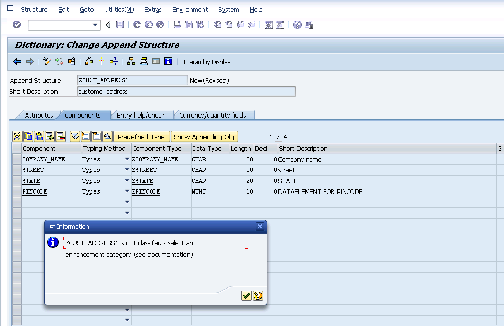 SAP TECH: Appending Structure to the Customized Table /Standard Table