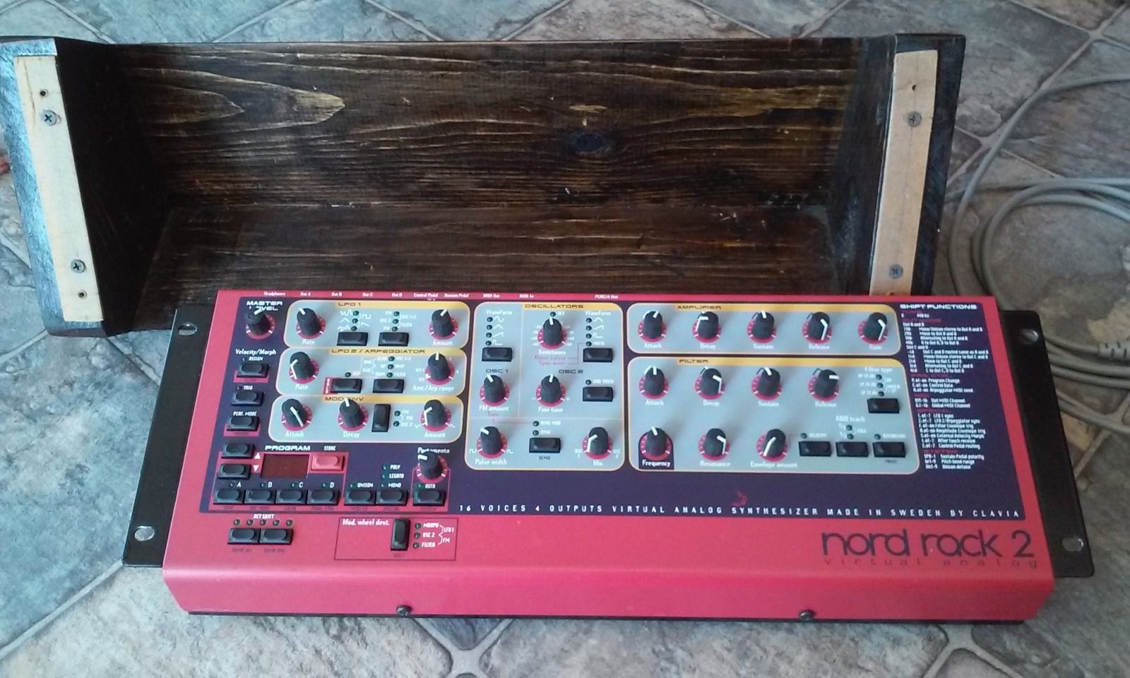 MATRIXSYNTH: Clavia Nord Rack 2 with Custom Wood Enclosure Stand